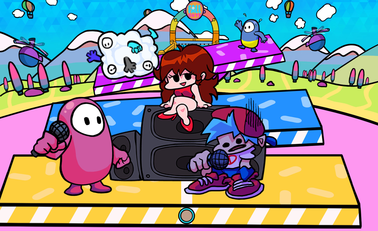 FNF Fall guys MOD Mod for Friday Night Funkin' | FNF Mods