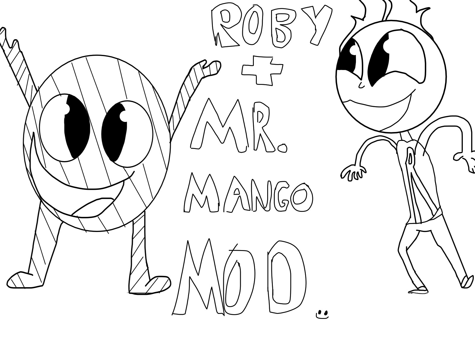 Roby And Mr.Mango (OCs) Over Skid n' Pump [Friday Night Funkin'] [Mods]