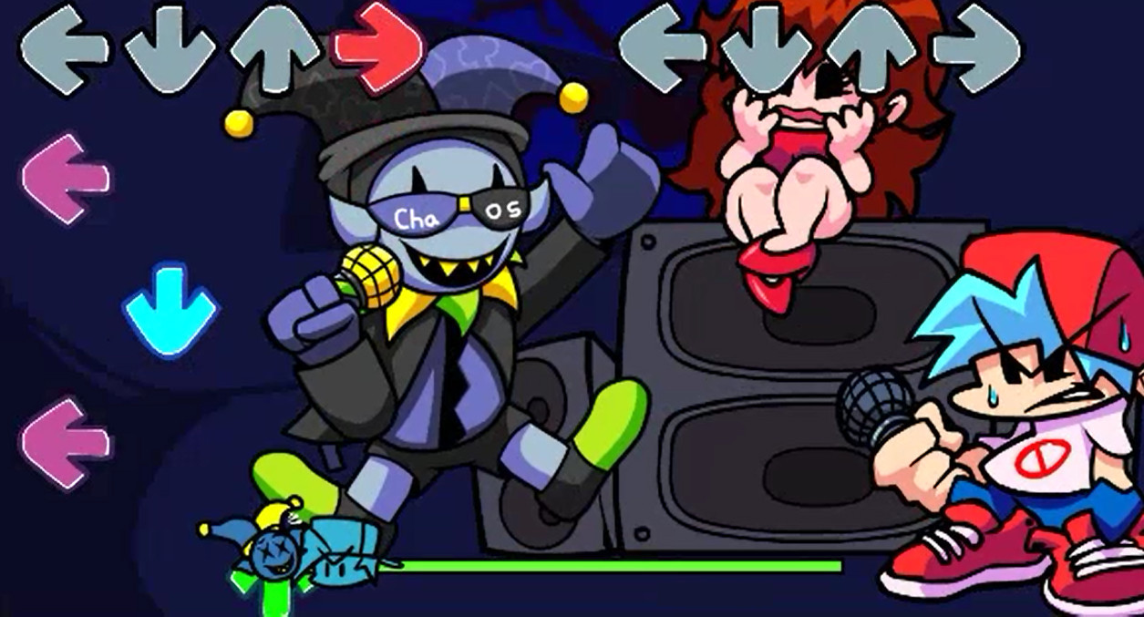 Jevil Mod (Over Spookeez) Mod for Friday Night Funkin' | FNF Mods