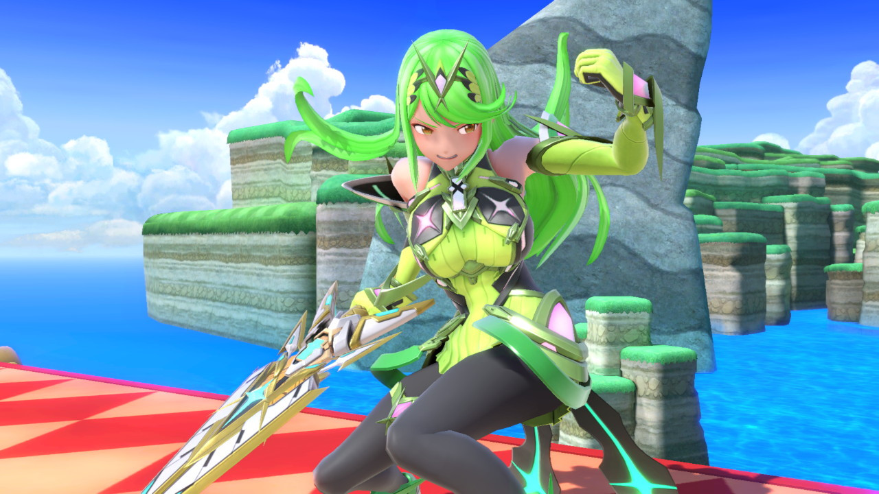 Sapphire Pyra & Lime Green/Purple Mythra Mod for Super Smash Bros ...