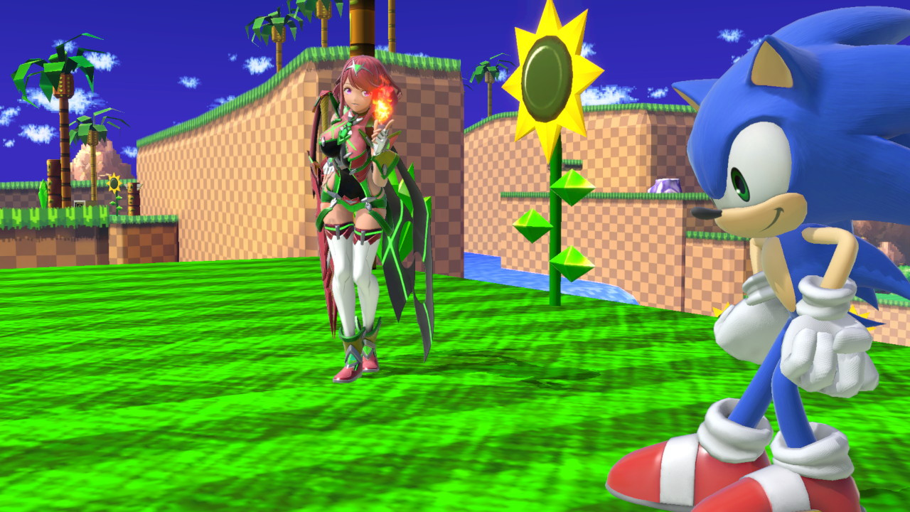 Sonic and Knuckles Themed Pyra and Mythra Mod for Super Smash Bros ...