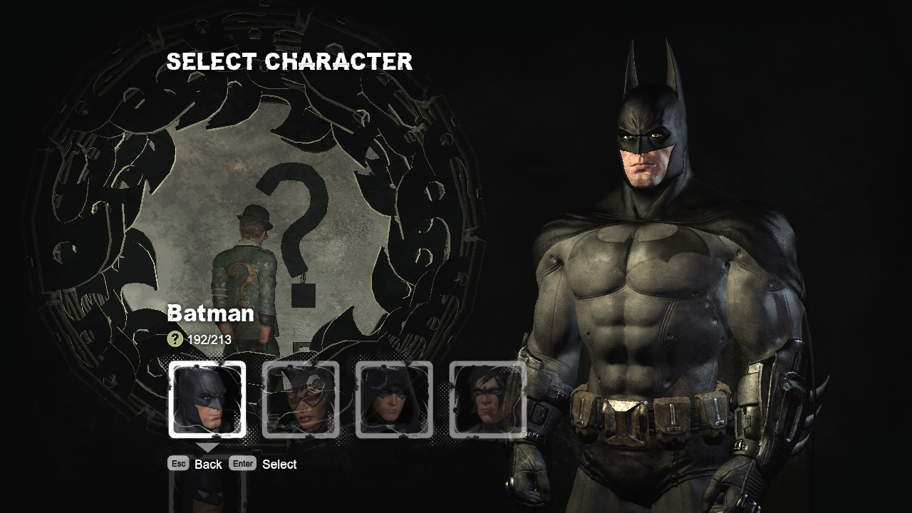 Black Cape and Cowl Mod for Batman: Arkham City | B:AC Mods