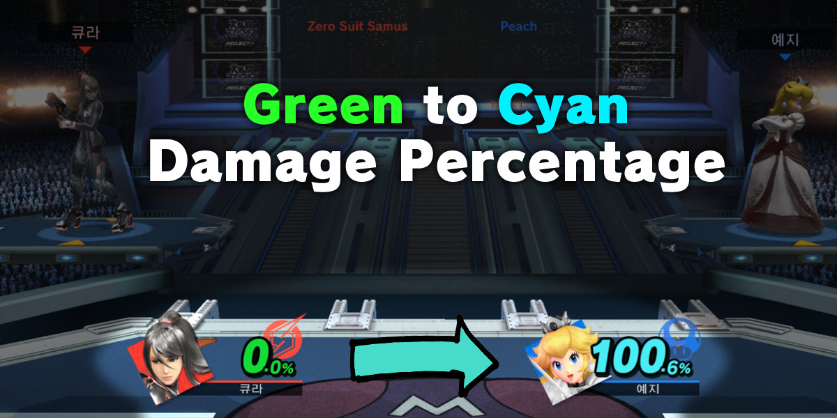 Green to Cyan Damage Percentage Mod for Super Smash Bros. Ultimate ...