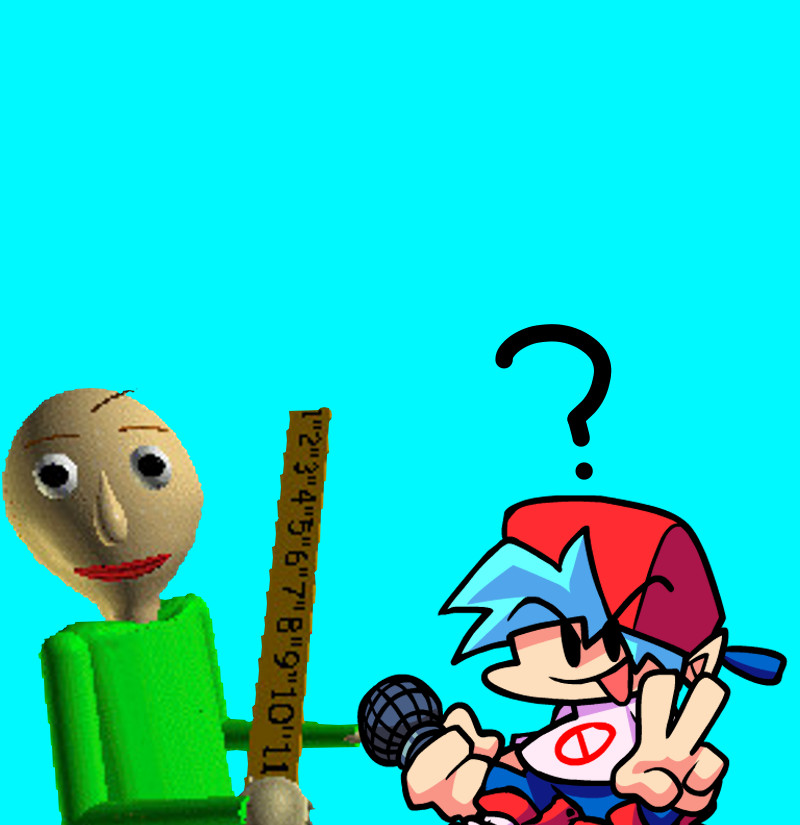 Baldi from Baldi's Basics over Bf Mod for Friday Night Funkin' | FNF Mods