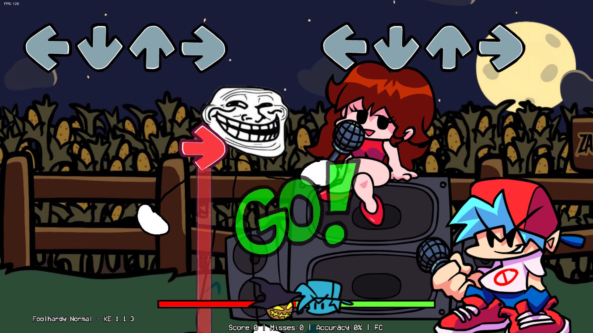 Zardy Troll Face Mod for Friday Night Funkin' | FNF Mods