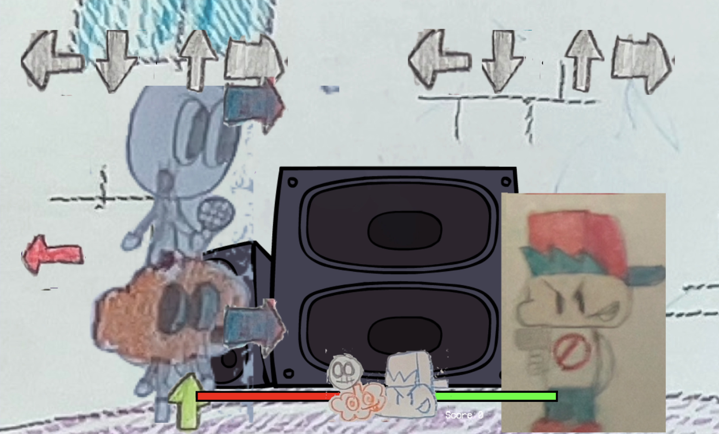 Friday Night Funkin' but it's poorly drawn/drew on Mod for Friday Night ...