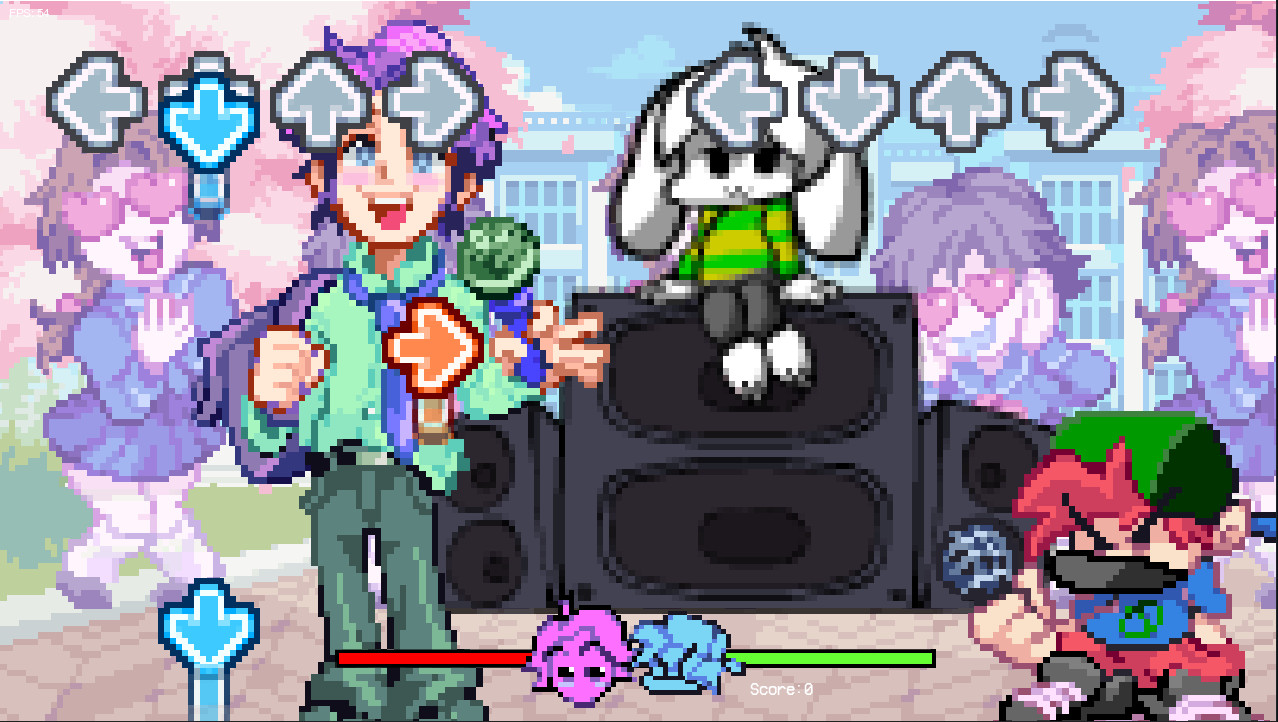 file p (Asriel as GF and recolours) [Friday Night Funkin'] [Mods]