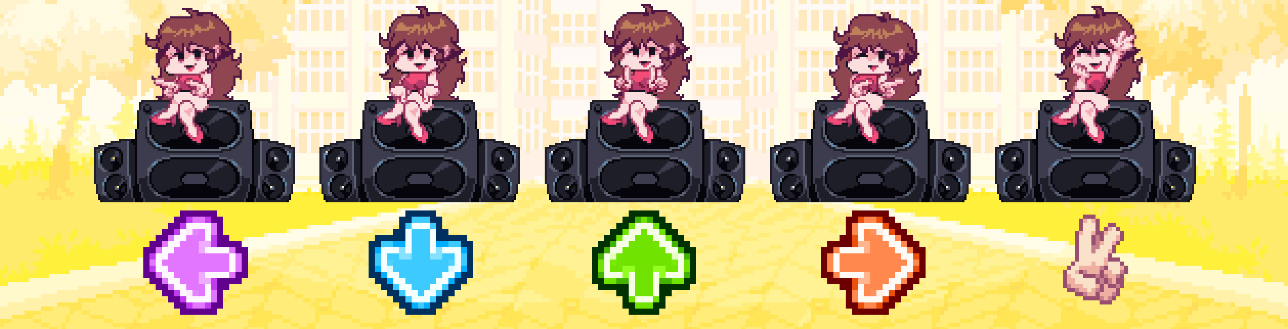 Pixel Girlfriend over Senpai! Mod for Friday Night Funkin' | FNF Mods