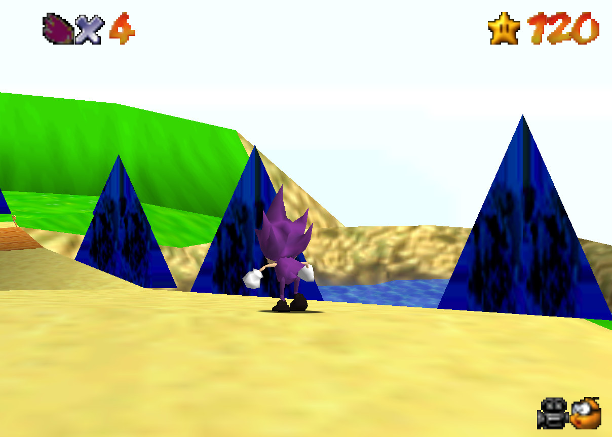 Super Sonic Purple 64 White Mod for Super Mario 64 | SM64 Mods