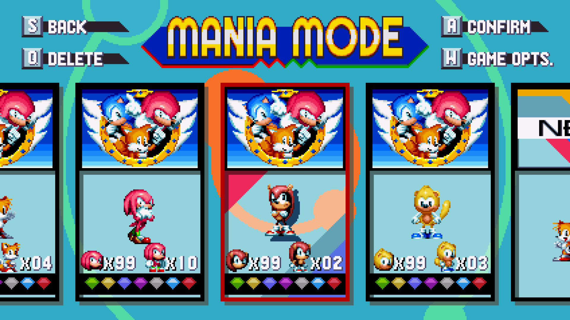 New Save Select Icons Mod for Sonic Mania | SM Mods