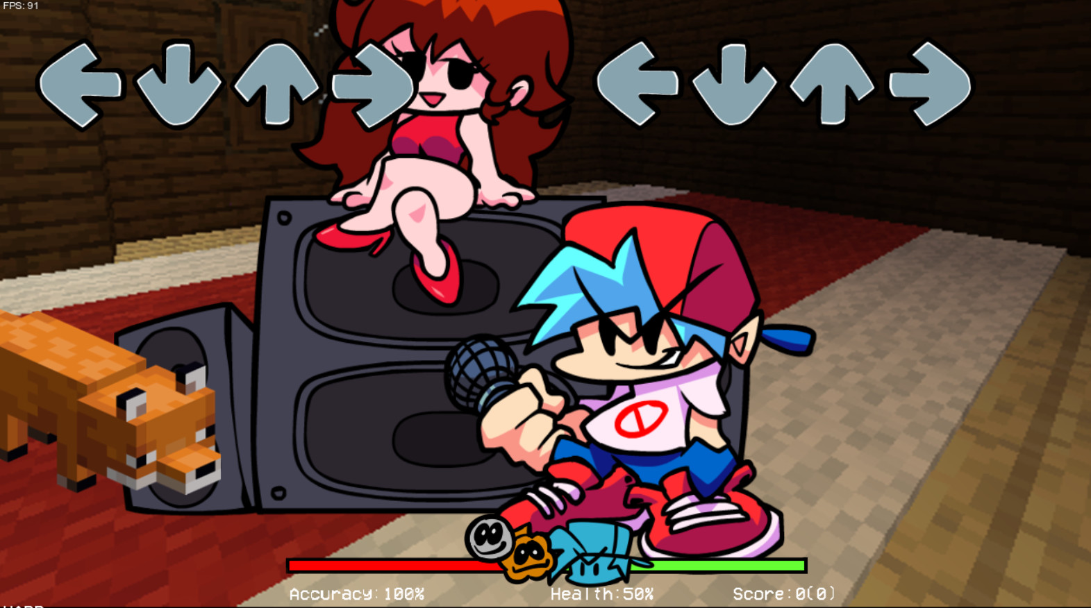 Minecraft Fox mod (W.I.P) Mod for Friday Night Funkin' | FNF Mods