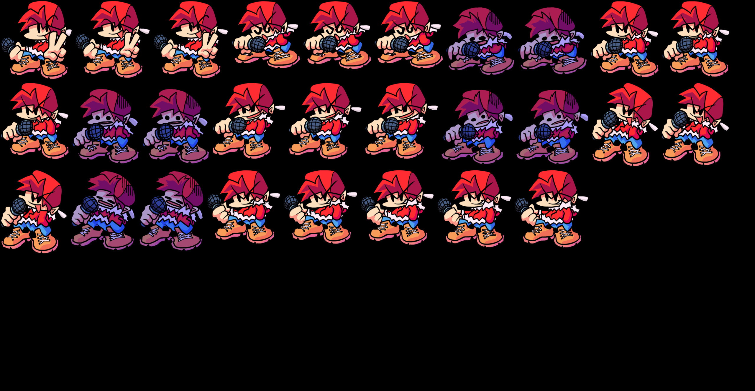 CBF with Red Hair/White Brim [Friday Night Funkin'] [Mods]