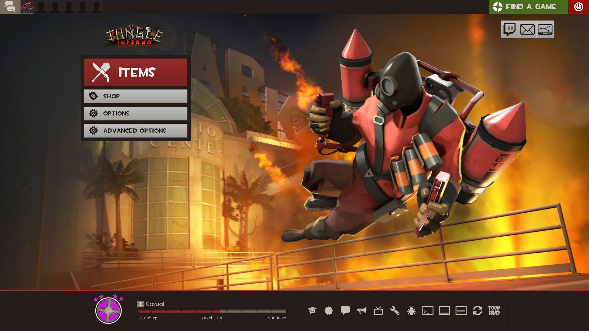 Jungle Inferno Backgrounds Over Default Mod for Team Fortress 2 | TF2 Mods