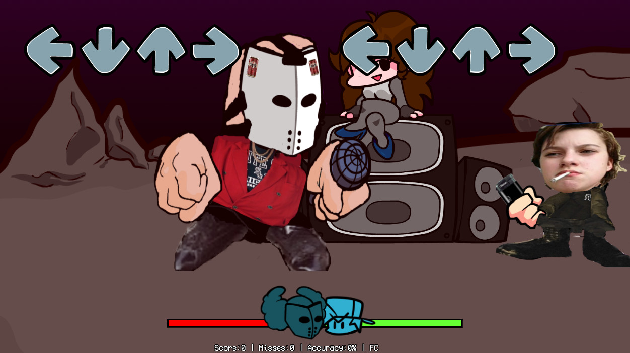 Stas Baretsky (Tricky up side reskin) Mod for Friday Night Funkin ...