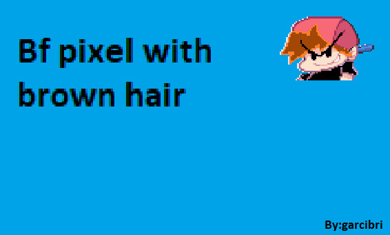 Bf pixel with brown hair. Mod for Friday Night Funkin' | FNF Mods