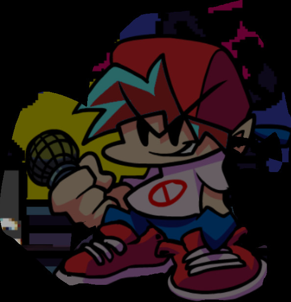 Bf red and blue hair also secret full gold mic [Friday Night Funkin ...