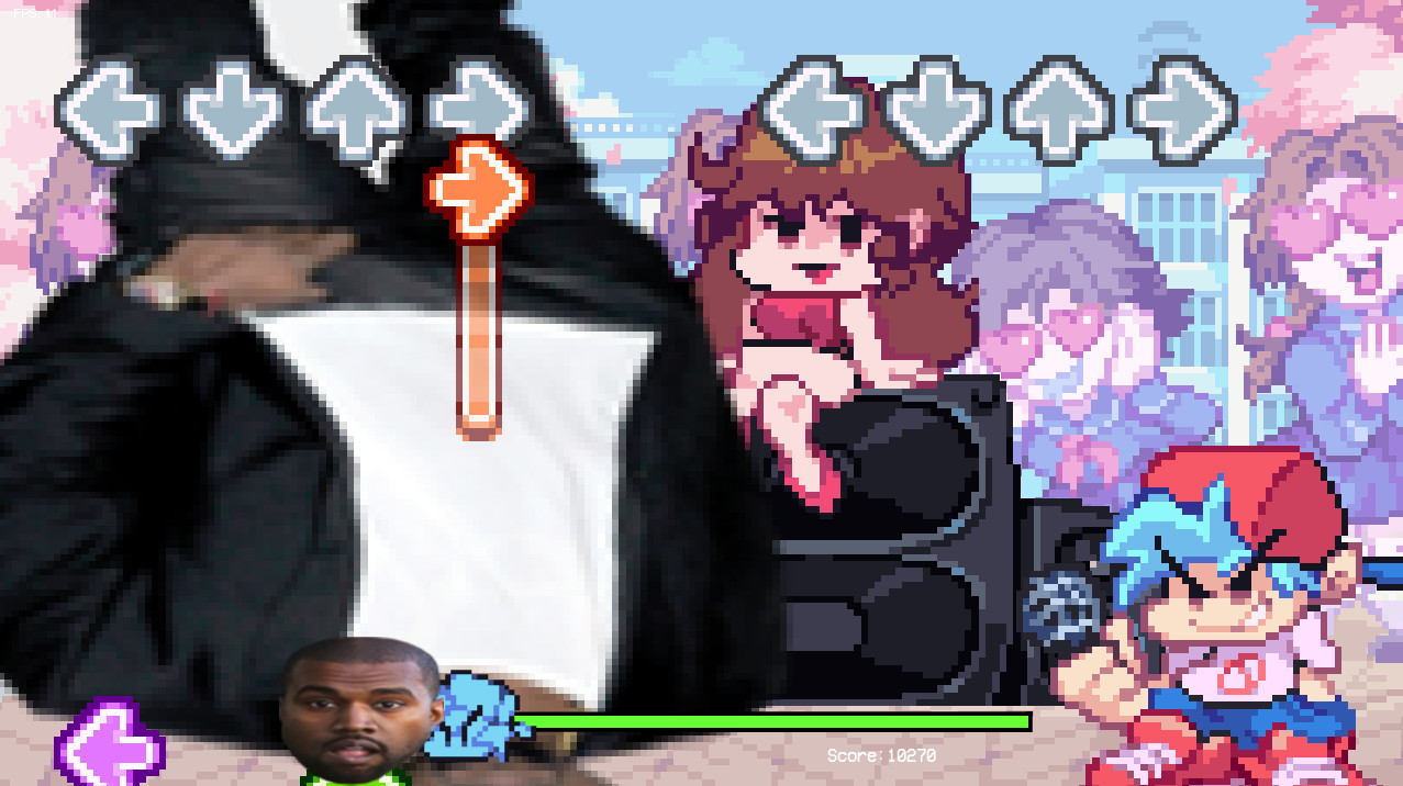 FNF: Kanye West over Senpai Mod for Friday Night Funkin' | FNF Mods