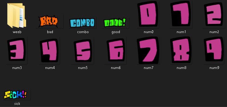 Re-color for Combo/Countdown Mod for Friday Night Funkin' | FNF Mods