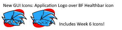 FNF App Icon as BF Icon Mod for Friday Night Funkin' | FNF Mods