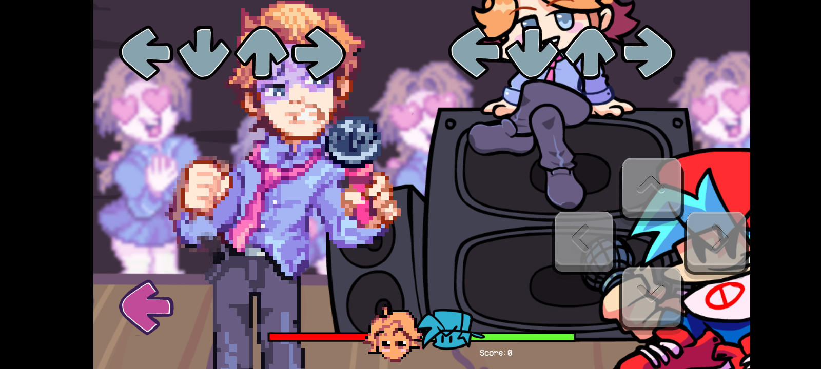 Senpai without backpack Mod for Friday Night Funkin' | FNF Mods