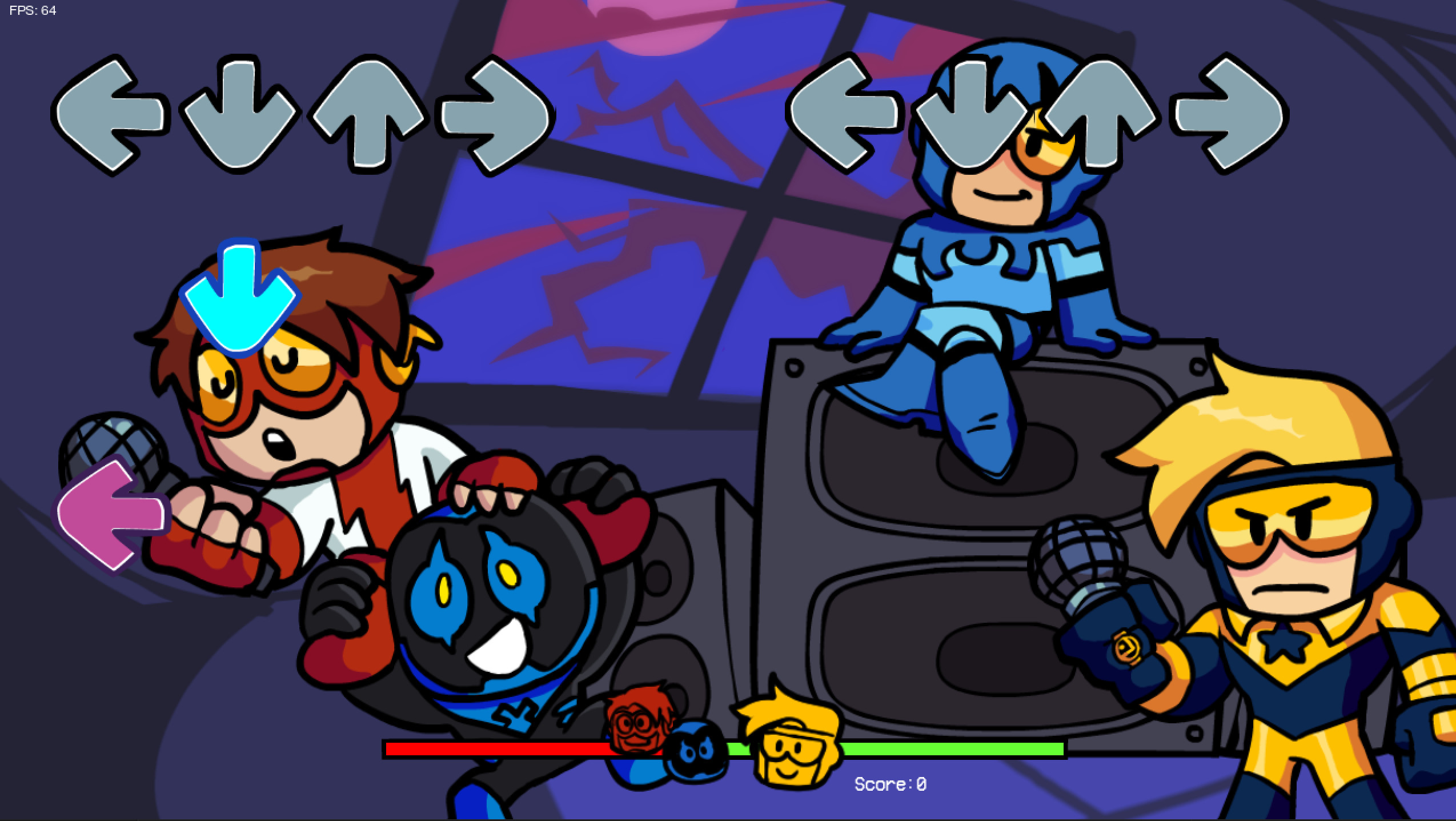 FNF BLUE + GOLD (DC comics skin pack) Mod for Friday Night Funkin ...