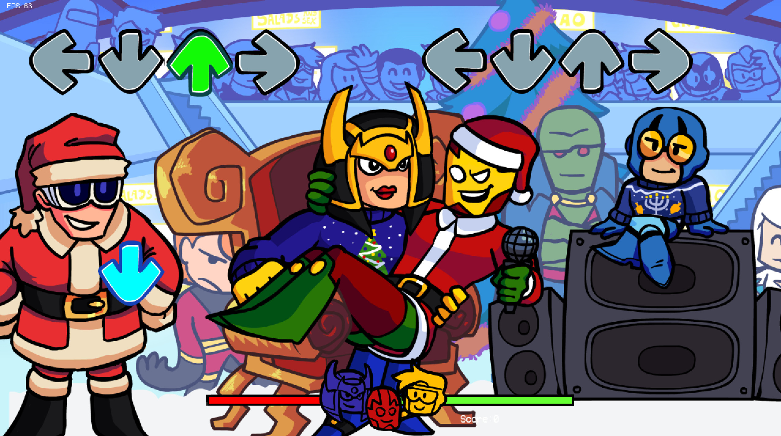 FNF BLUE + GOLD (DC comics skin pack) Mod for Friday Night Funkin ...