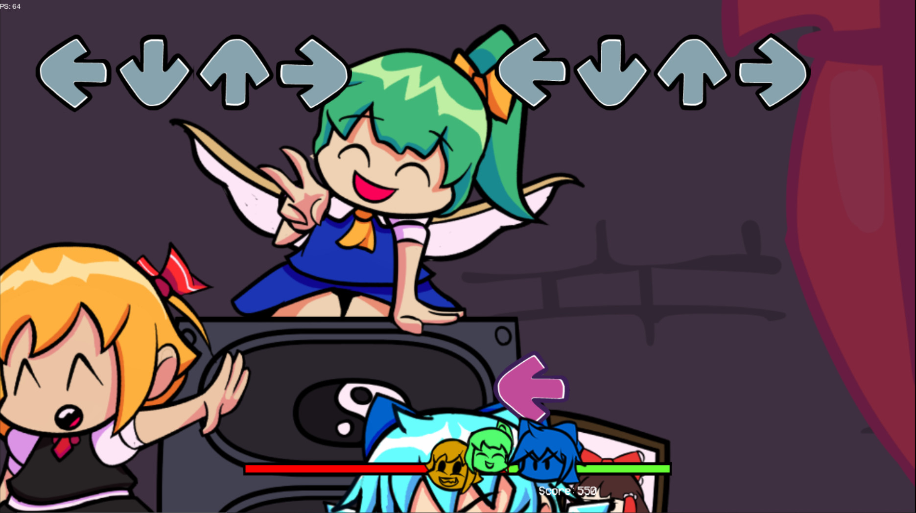 Touhou Ghetto patrol skin pack! Mod for Friday Night Funkin' | FNF Mods