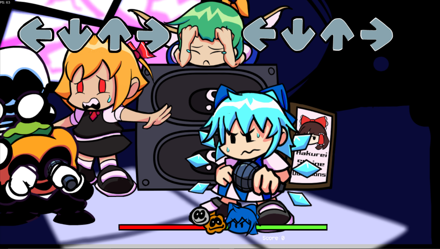 Touhou Ghetto patrol skin pack! Mod for Friday Night Funkin' | FNF Mods