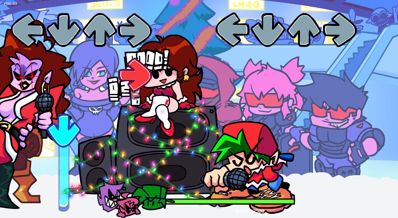 Boyfriend Green Hair Skin Mod for Friday Night Funkin' | FNF Mods