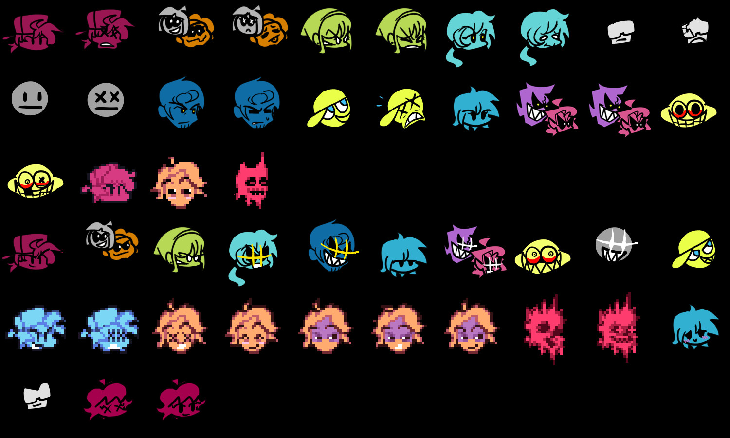 FnF Genderswap icons Mod for Friday Night Funkin' | FNF Mods