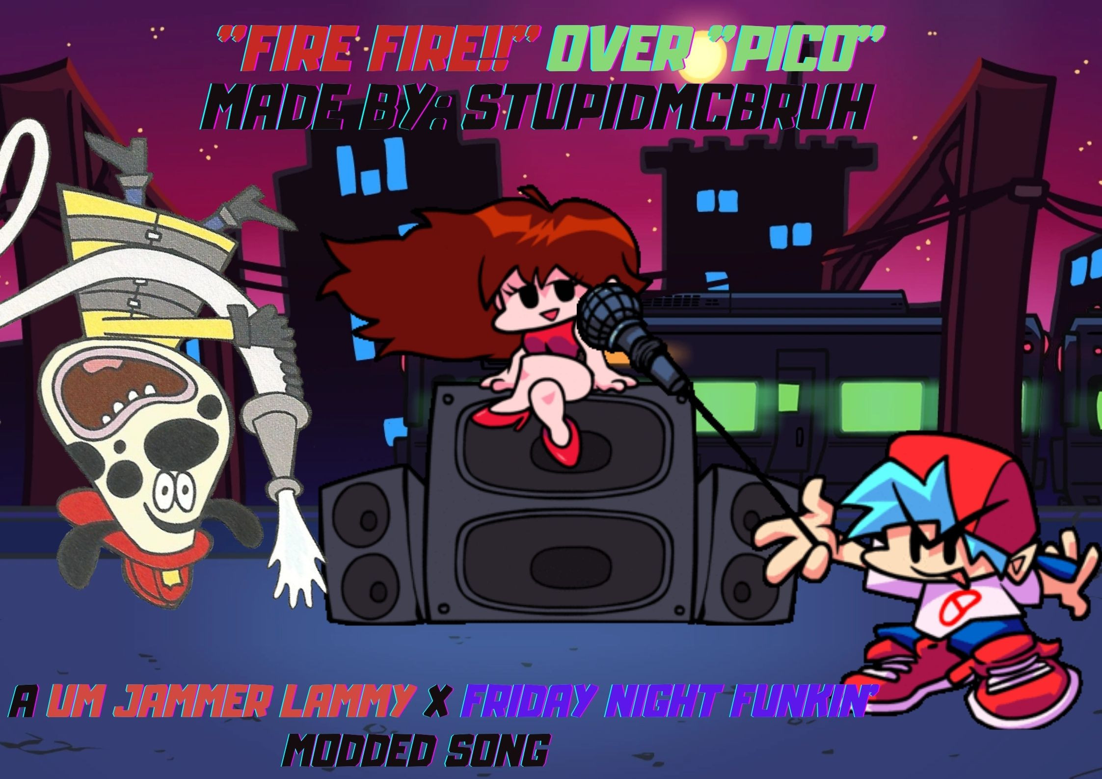 FNF x ULJ: "Fire Fire!!" over "Pico" [Friday Night Funkin'] [Mods]