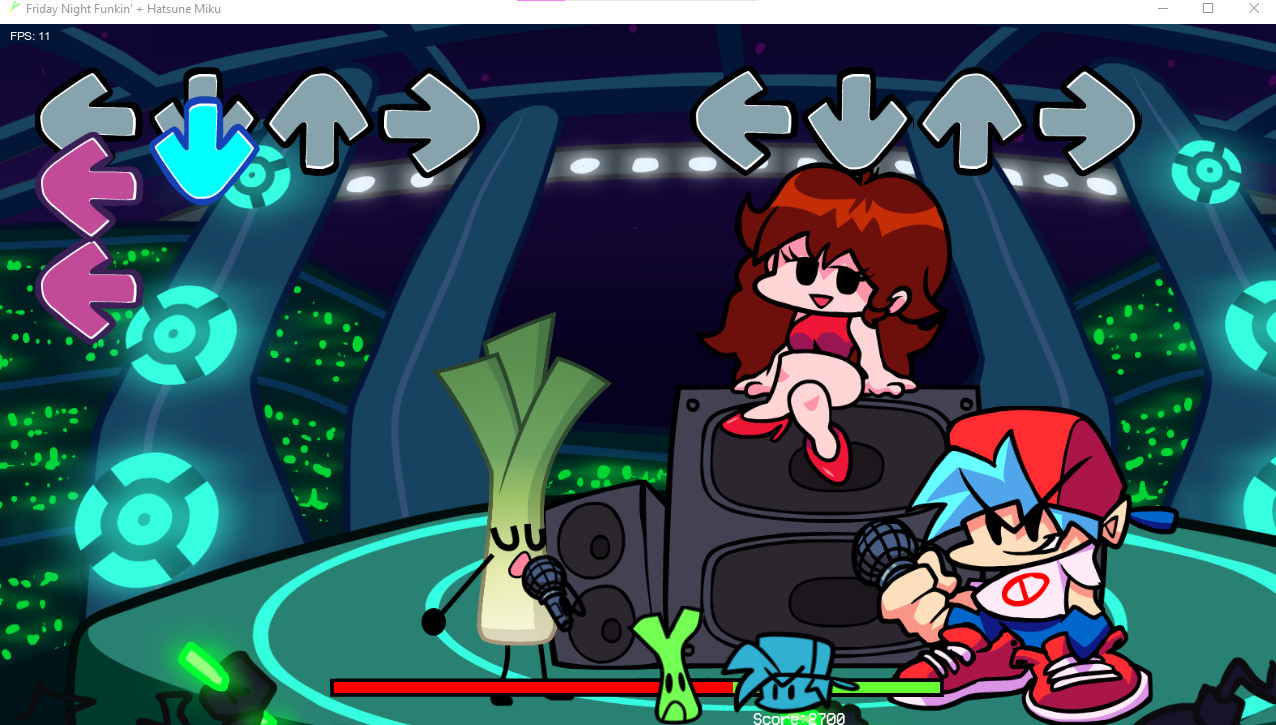 leek/tpot over miku Mod for Friday Night Funkin' | FNF Mods