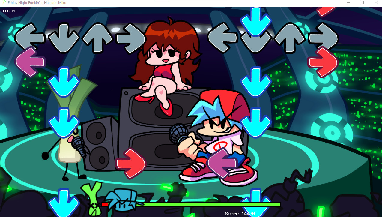 leek/tpot over miku Mod for Friday Night Funkin' | FNF Mods