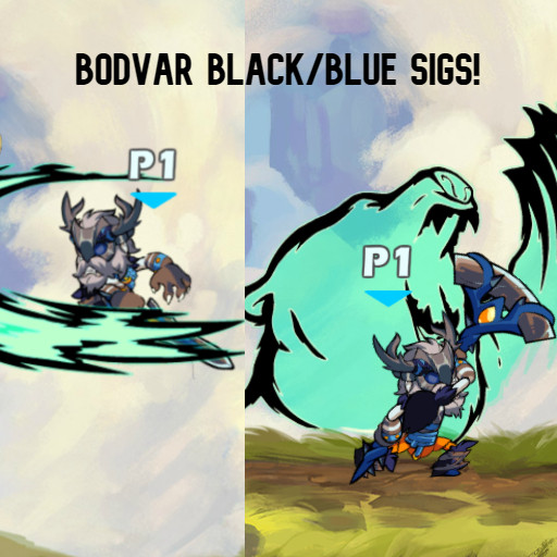 Bodvar Black/Blue Sigs! Mod for Brawlhalla | BHalla Mods
