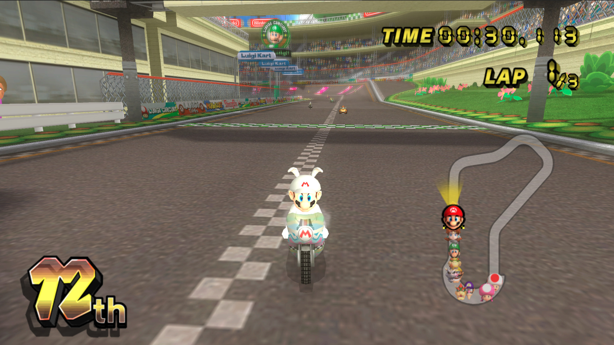 Bunny Mario + Egg Yoshi [Mario Kart Wii] [Mods]