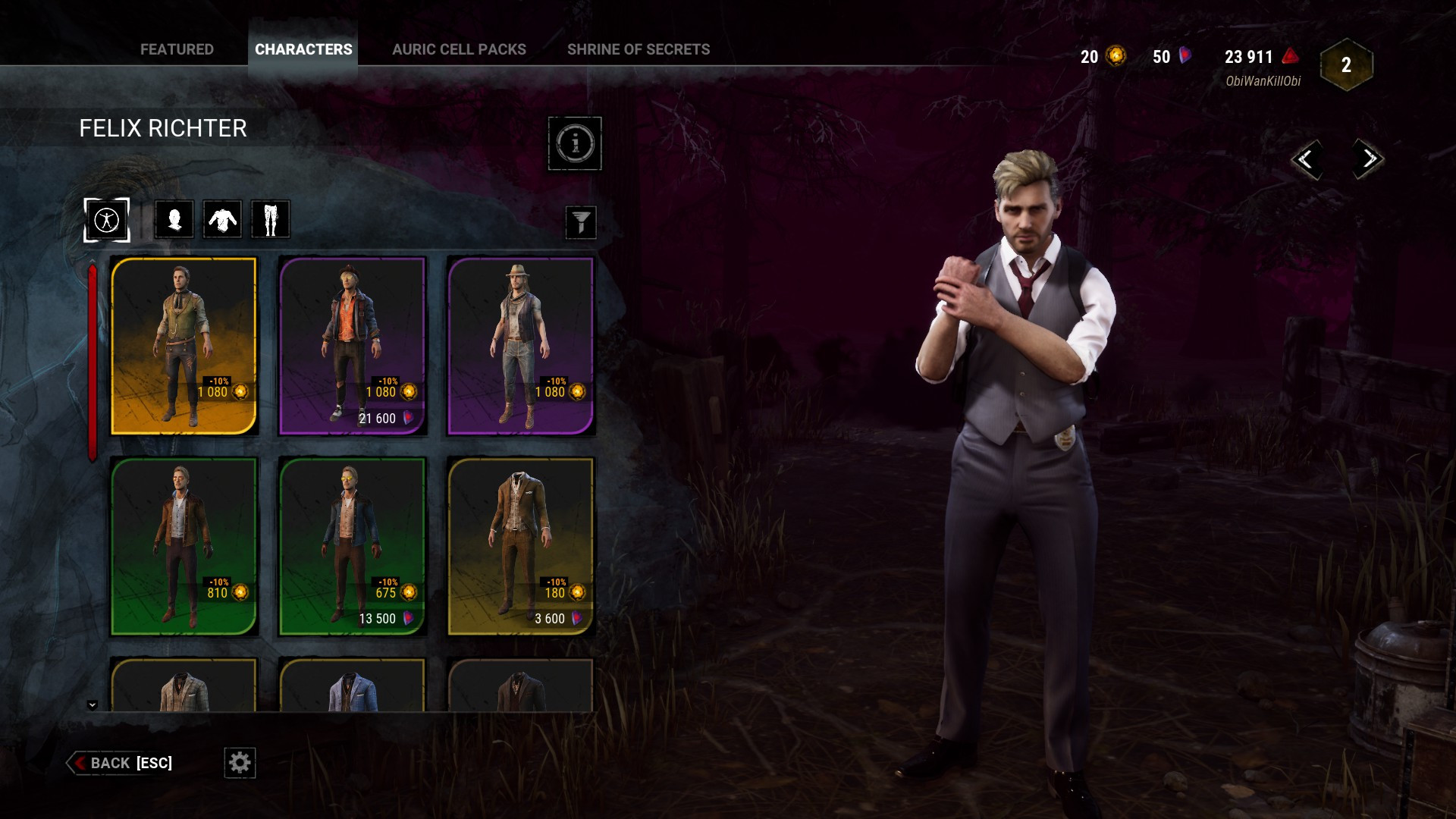 Noir Outfit over Oktoberfest Felix Mod for Dead by Daylight | DBD Mods