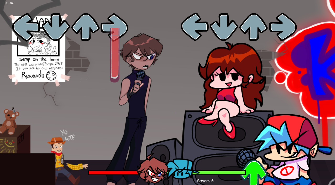 Kevin (OC) over Daddy Dearest!! Mod for Friday Night Funkin' | FNF Mods