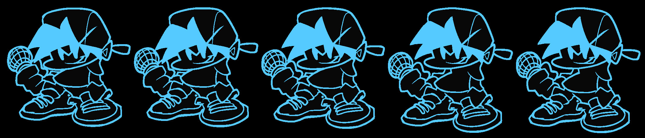 Rainbow Wireframe Boyfriend Mod for Friday Night Funkin' | FNF Mods