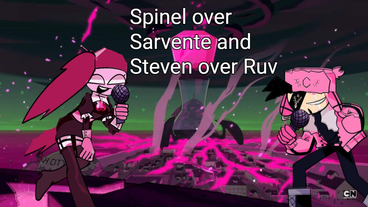 Spinel over Sarvente and Steven over Ruv [Friday Night Funkin'] [Mods]