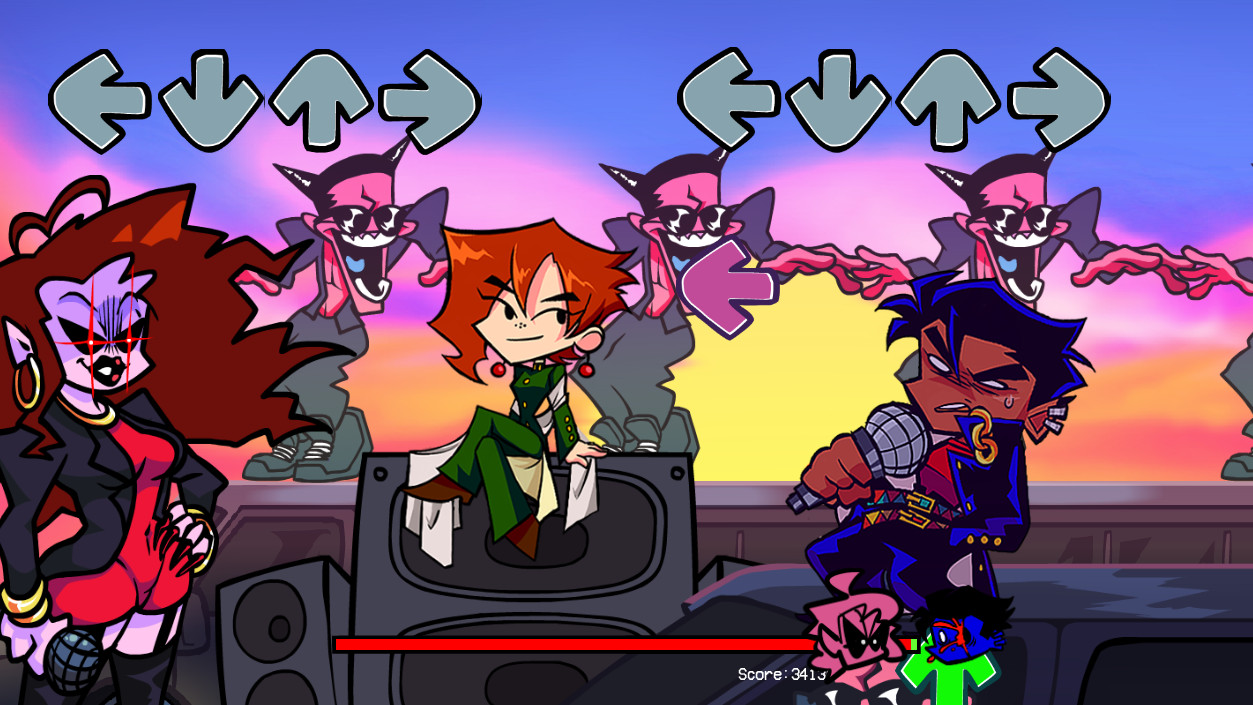 Jotaro + Kakyoin JJBA mod Mod for Friday Night Funkin' | FNF Mods