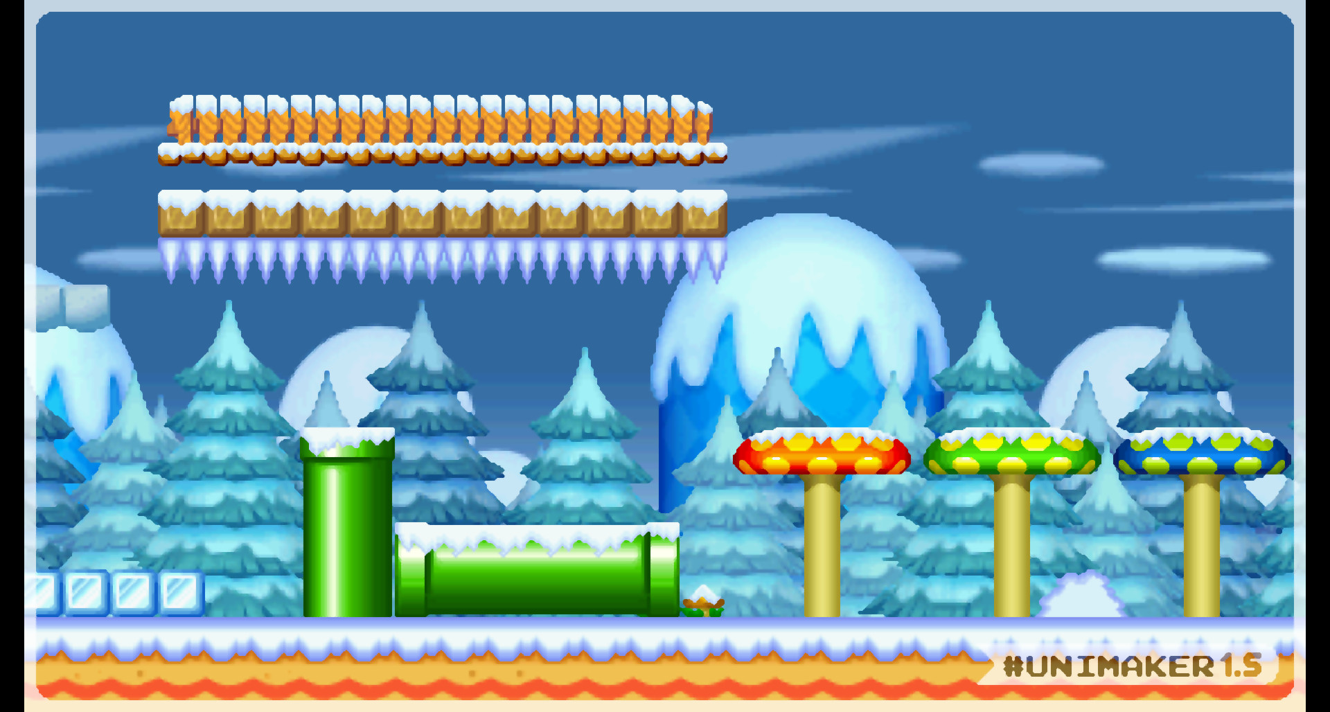 New Super Mario Bros. Snow Theme [Super Mario UniMaker] [Mods]
