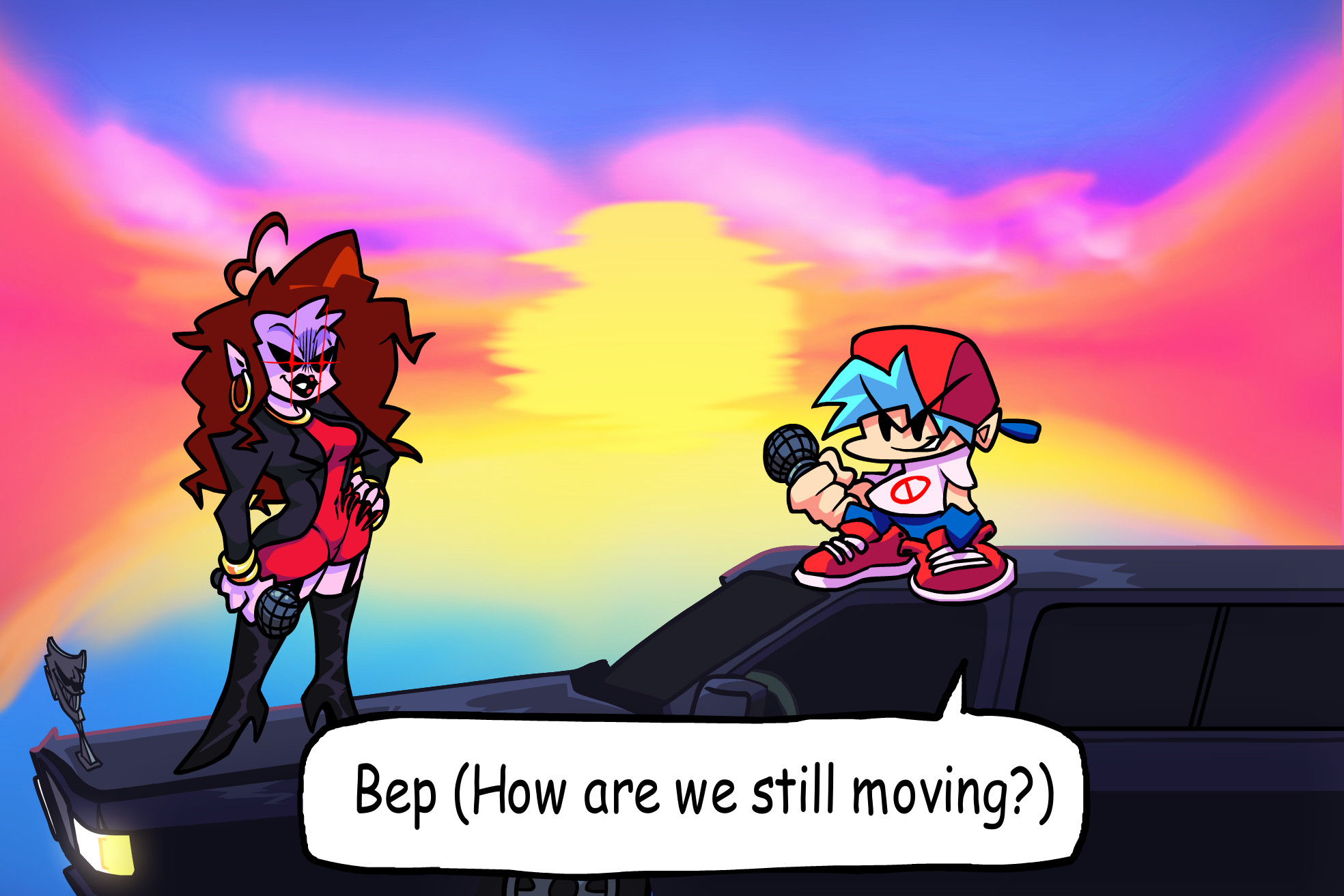 Week 4 Limo without Driver Mod for Friday Night Funkin' | FNF Mods