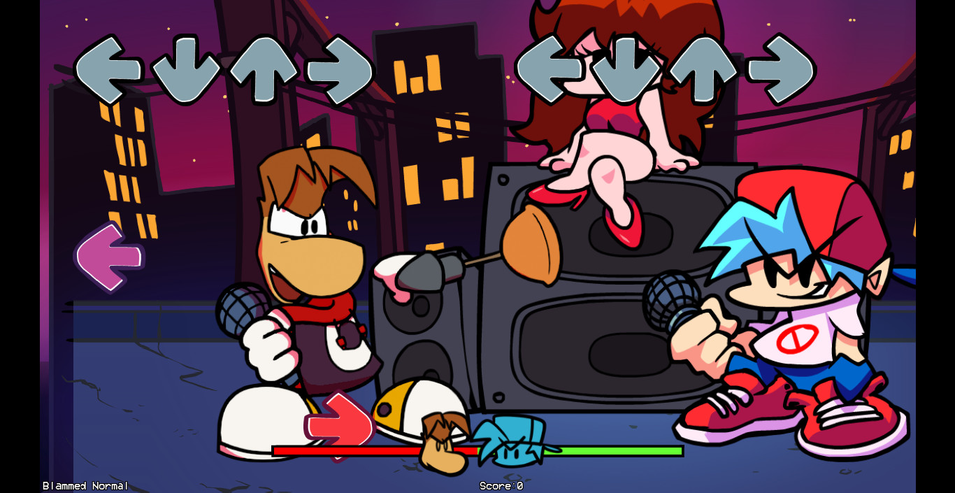 Rayman over pico Mod for Friday Night Funkin' | FNF Mods