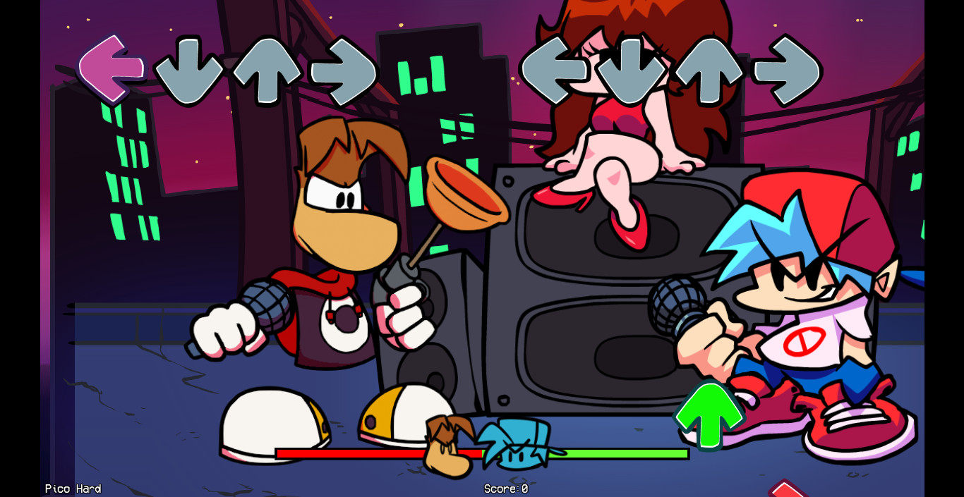 Rayman over pico Mod for Friday Night Funkin' | FNF Mods