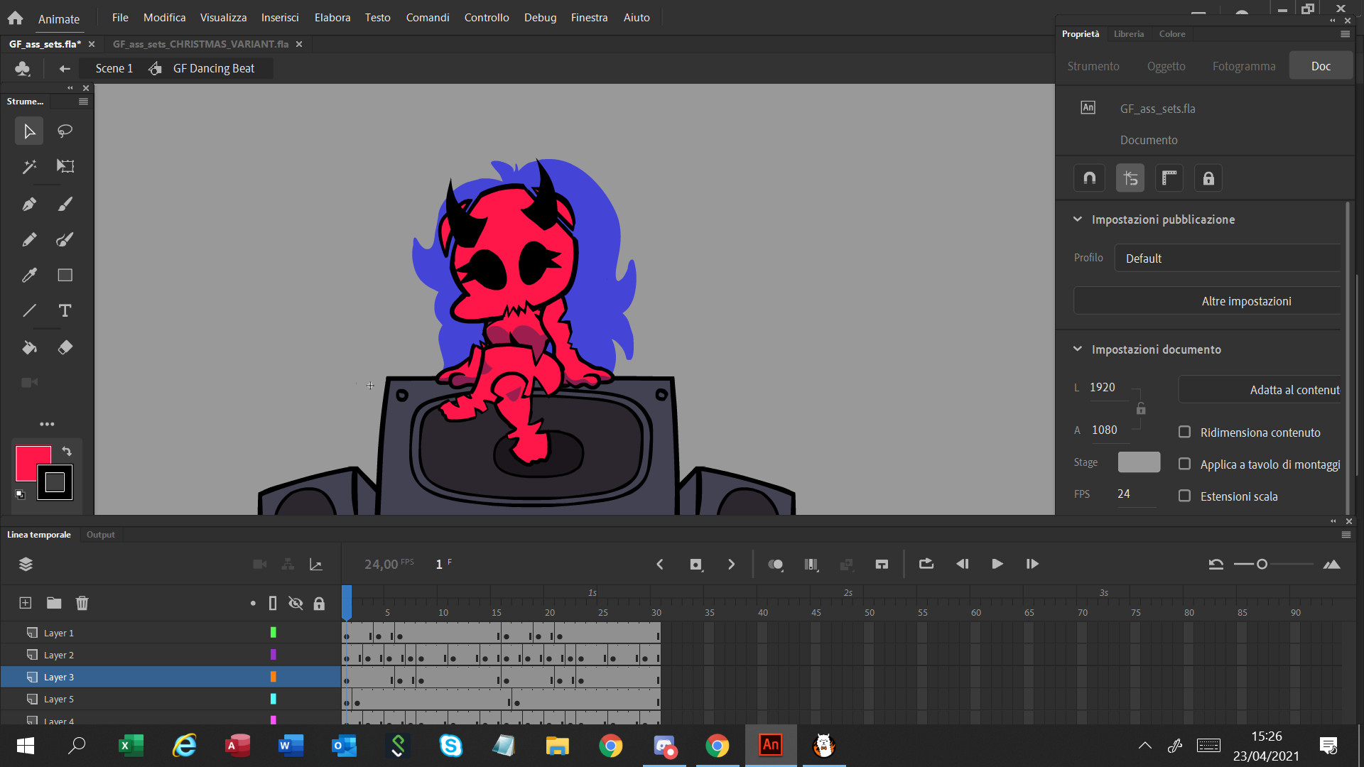 Week 7 Skeleton GF over GF Mod for Friday Night Funkin' | FNF Mods