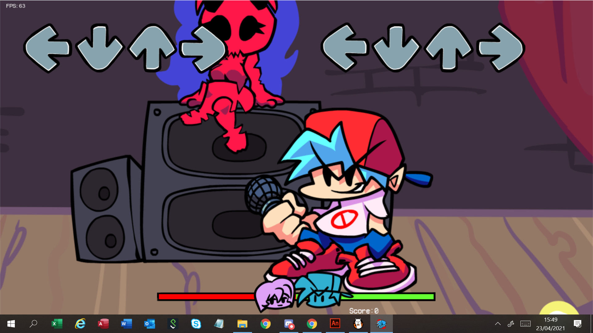 Week 7 Skeleton GF over GF Mod for Friday Night Funkin' | FNF Mods