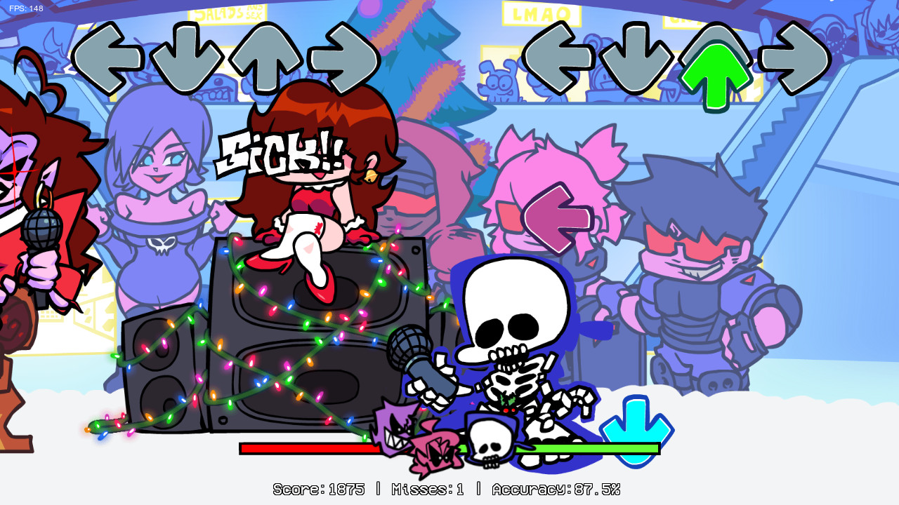 Playable Skeleton Boyfriend (Gameover Screen) Mod for Friday Night ...