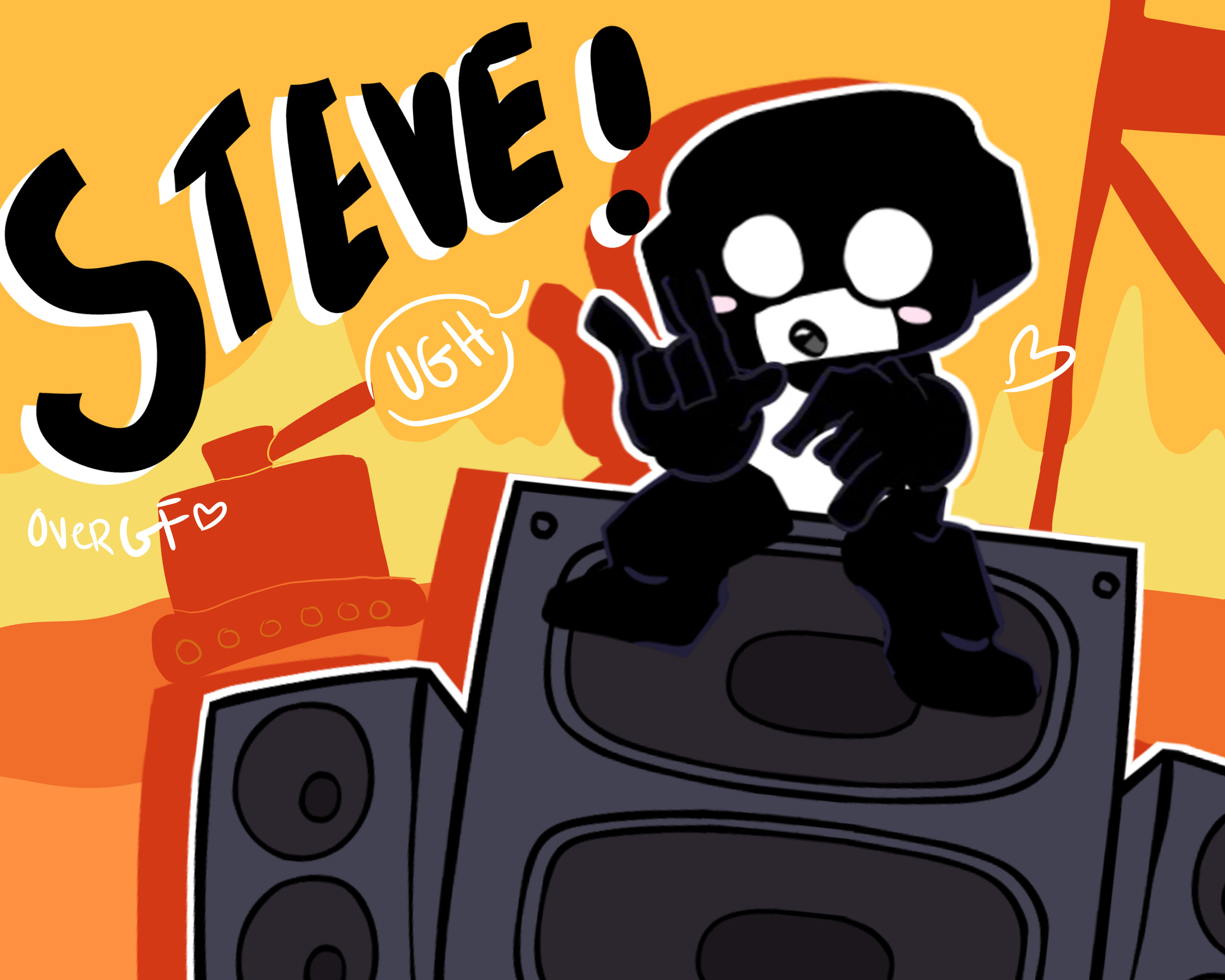 Steve [TANKMEN] Over GF! Mod for Friday Night Funkin' | FNF Mods
