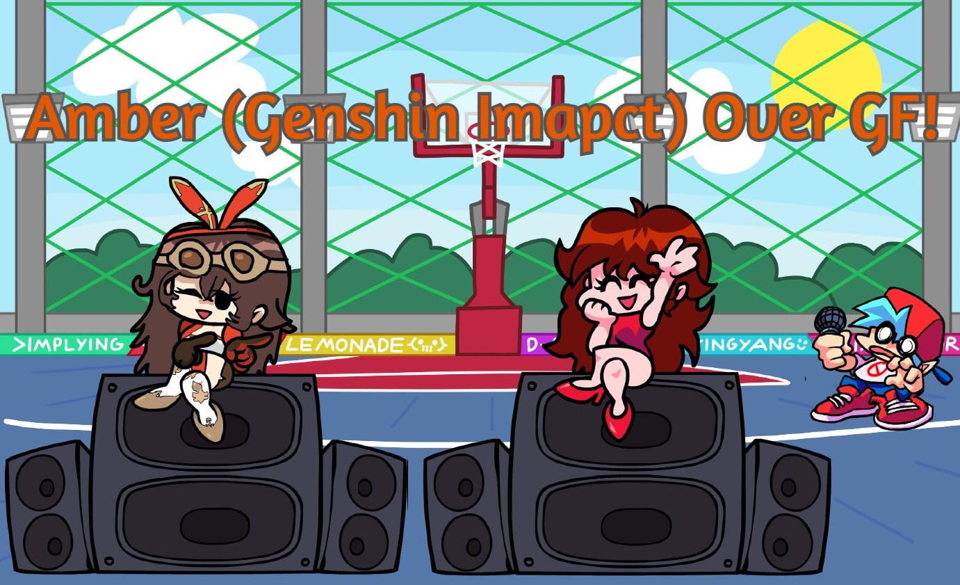 Amber (GI) Over GF Mod for Friday Night Funkin' | FNF Mods