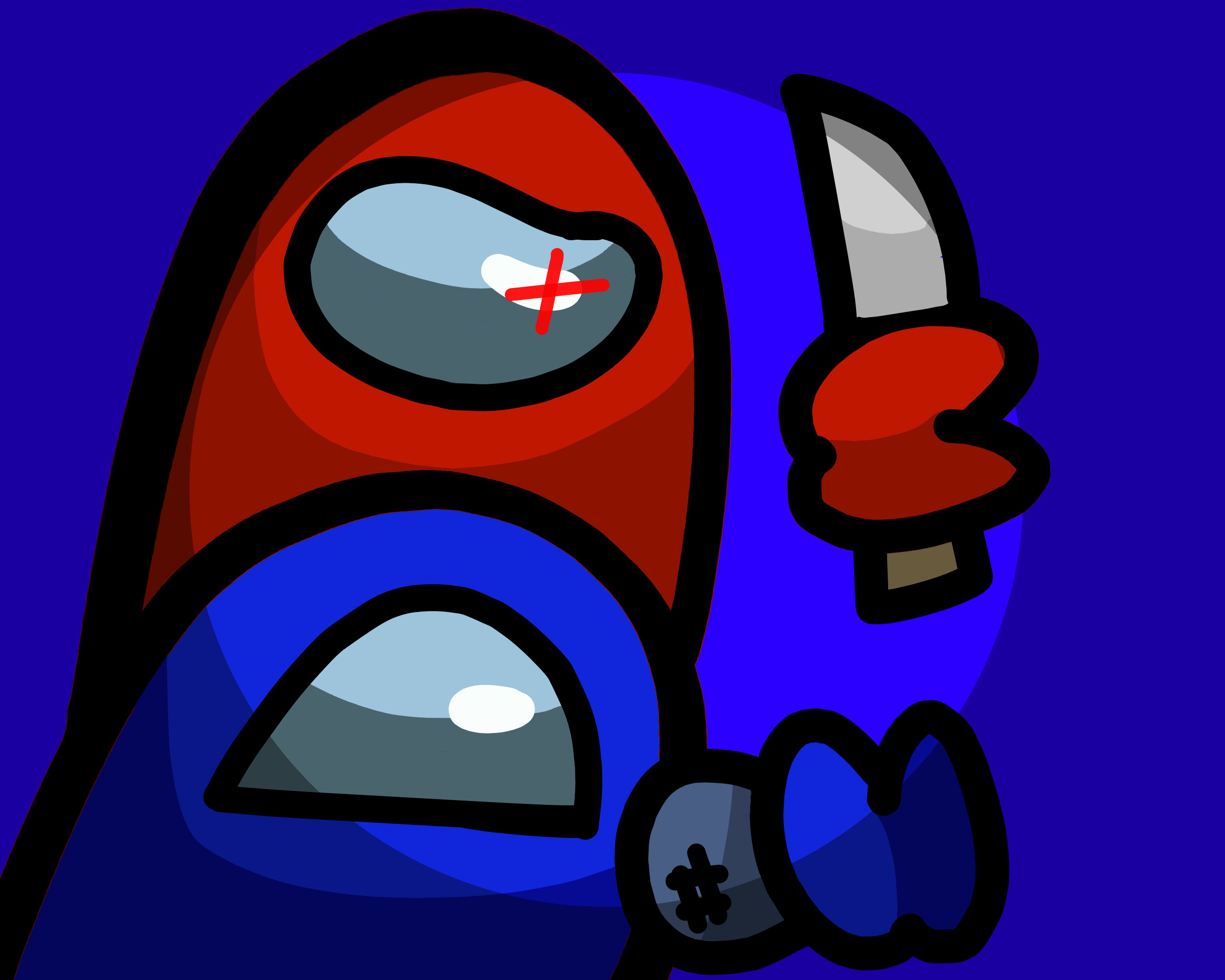 Among Us Red and Blue Over Skid and Pump [Friday Night Funkin'] [Mods]